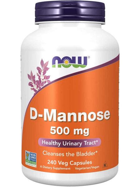 Now Foods D Mannose 500 Mg 240 Veg Capsules Herbs Direct