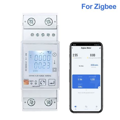 Smart Energy Meter Single Phase Digital Energy Meter Din Rail Energy