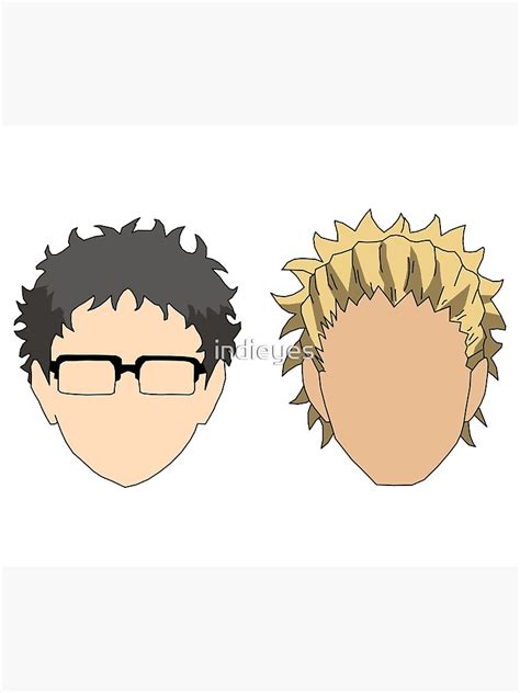 Ittetsu Takeda And Keishin Ukai Heads Poster By Indieyes Redbubble