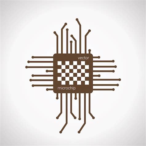 Premium Vector Chip Isolated Minimal Icon