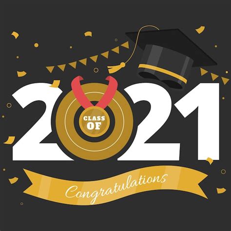 Premium Vector Flat Class Of 2021 Illustration