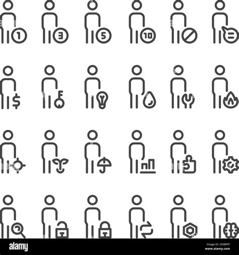 User And Personal Skill Icon Set Vector And Illustration Stock Vector