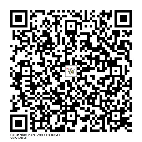 493 Shiny [arceus] Fighting Png Generation 7 Qr Codes Project