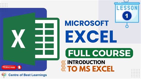 Introduction To Excel Microsoft Excel Tutorial For Beginners Full