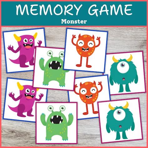 Enjoy The Challenge Of Monster Memory Game