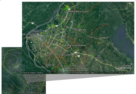 Geographic Distribution Of Dengue Cases In The Asuncion Metropolitan Download Scientific