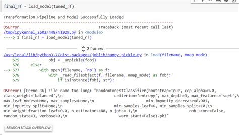 Load Model Function Giving Error File Name Too Long · Pycaret Pycaret · Discussion 2260 · Github
