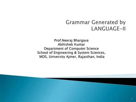 23 Context Free Grammars And Languages Ppt
