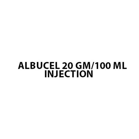 Albucel 20 Gm 100 Ml Injection At Best Price In Ahmedabad Nectar