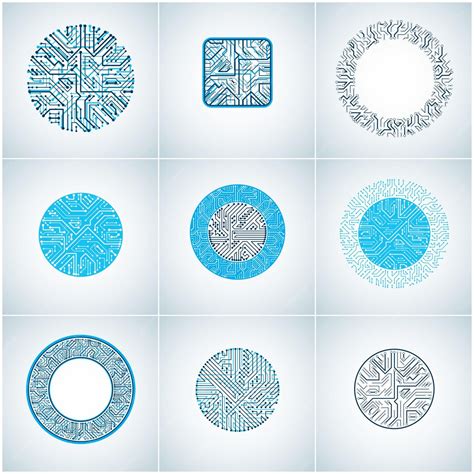 Premium Vector Collection Of Vector Microchip Designs Cpu