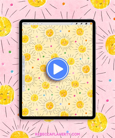 Make A Seamless Sunshine Pattern In Procreate Rebecca Flaherty
