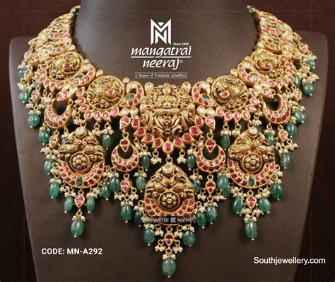 Antique Gold Kundan Nakshi Necklace Indian Jewellery Designs