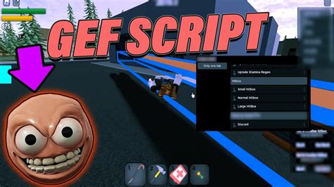 gef script hack gui get items hitbox teleport upgrade all auto