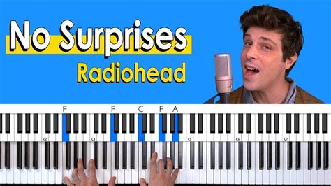 No Surprises Radiohead PIANO CHORDS TUTORIAL YouTube