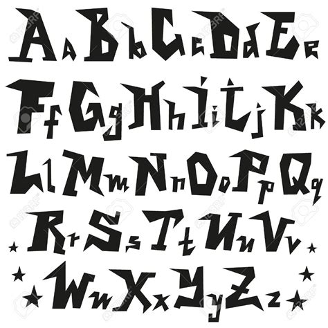 Γραμματοσειρες Fonts Alphabet Vector Illustration Clip Art