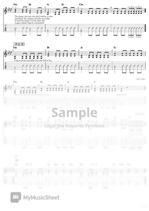 Green Day Holiday Sheet Music By Wooram 기타선생