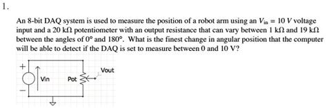 solved an 8 bit daq system is used to measure the position of a robot