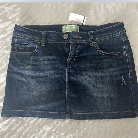 Repop Vintage Mini Denim Skirt Size S 28 Waist Depop