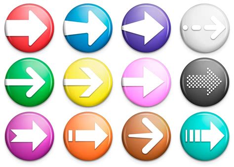 Premium Vector Arrow Button Icon Set Arrow Icons On Circle Button