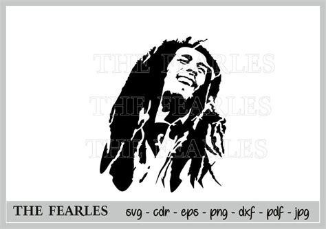 Bob Marley Silhouette Vector At Collection Of Bob