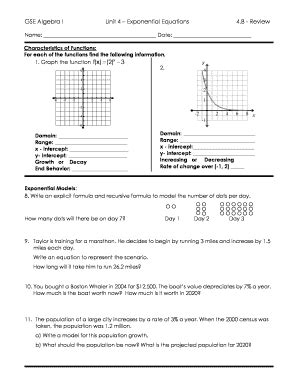Gse Algebra Unit Answer Key Fill Online Printable Fillable Blank Pdffiller