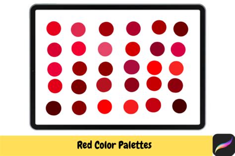 Red Color Palette Procreate Ipad Swatch Graphic By Beautifulhandmadeart