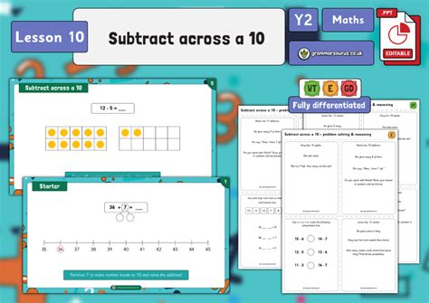 Year 2 Addition And Subtraction Subtract Across A 10 Lesson 10 Grammarsaurus