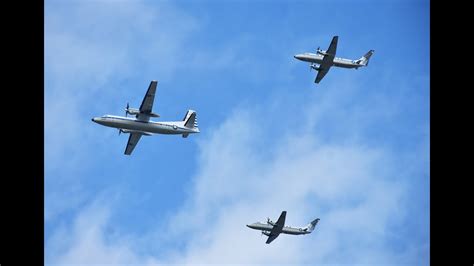 1071010【軍隊】國慶空中分列式！107年國慶慢速機衝場 福克50畢琪1900、p 3c、c 130運輸機 品字隊形通過 Youtube