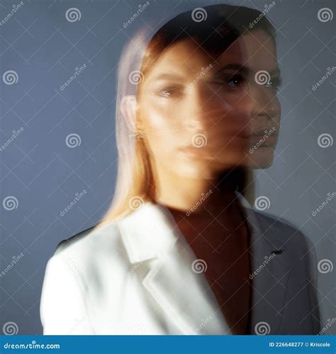 Fashion Portrait With The Effect Of Blurring In Motion At A Long