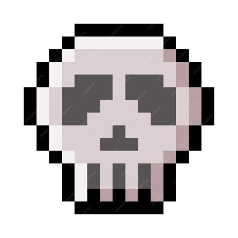 Premium Vector Pixel 8bit Skull Object As Video Game Style Element