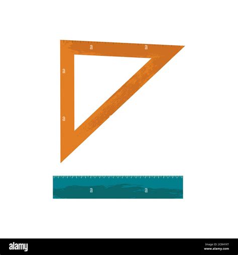 Babe Instruments Rulers Vector Illustration In Cartoons Style With Texture Instrument Ruler