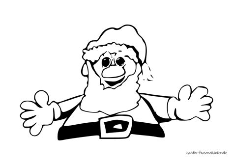 Ausmalbild Fröhlicher Nikolaus Kostenlose Malvorlagen bei Gratis