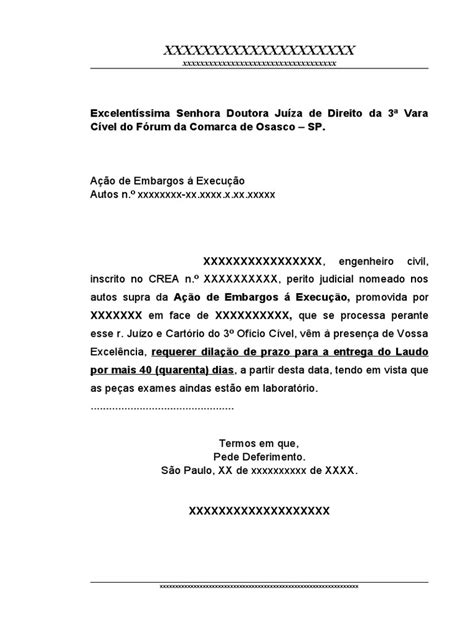 Peticao Dilação De Prazo Pdf