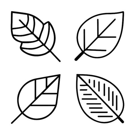 Vector Leaf Shapes Leaf Design Elements Premium Ai Generated Vector