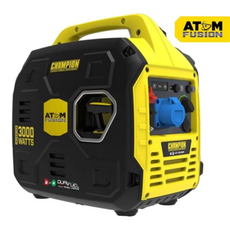 Champion 93001i Df 3000w Mighty Atom Fusion Petrol Lpg Inverter Generator