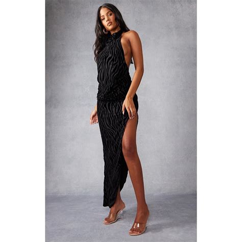 Tall Robe Longue En Velours Noir à Dos Nu Sélection Grandshoppingfr
