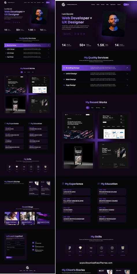 Gerold Creative Personal Portfolio Wordpress Theme Web Design