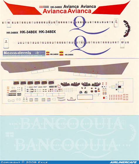 Nazca Decals Boeing 727 200 3305 Airlinercafe