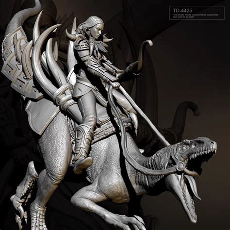 新品預訂50mm 75mm ZB3D模型 龍槍武士 馴龍神射手 樹酯人型 TD 4425 3D 露天市集 全台最大的網路購物市集
