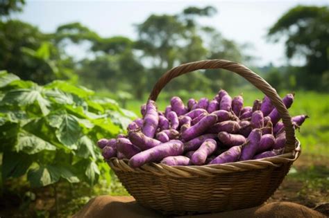 Una Canasta Llena De Yuca Foto Premium