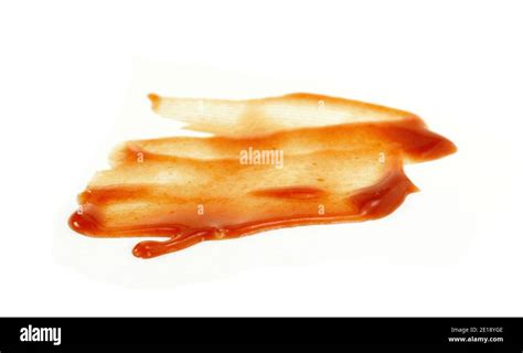 Closeup Red Ketchup Tomato Sauce Isolated On White Background Tomato
