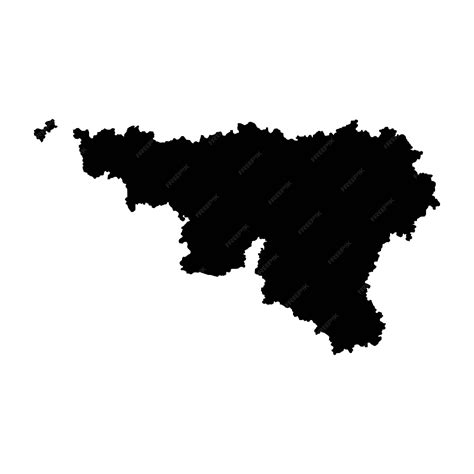 ワロン地方地図ベルギー ベクトル図 プレミアムベクター