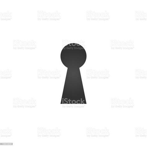 열쇠 구멍 아이콘 흰색 배경 웹 디자인에 대 한 세련 된 벡터 일러스트 레이 션에 고립 된 구멍입니다 열쇠구멍에 대한 스톡 벡터