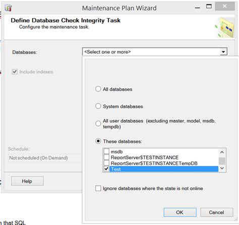 checking database consistency using maintenance plan database tutorials