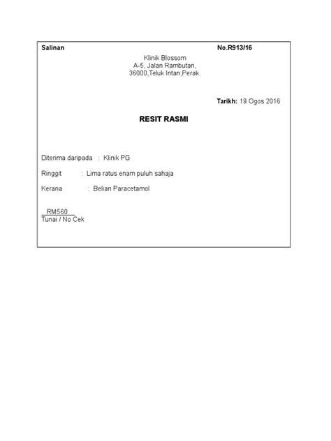 Contoh Resit Rasmi Owen Ogden