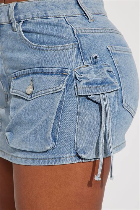 Major Mood Denim Cargo Mini Skirt Light Wash Fashion Nova In 2024
