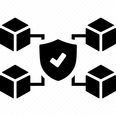 Blockchain Network Validation Connection Check Mark Tick Icon