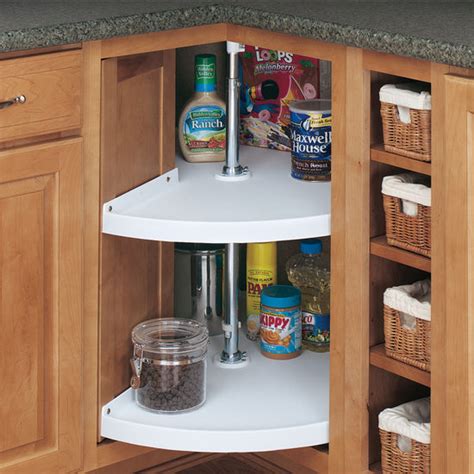 Rev A Shelf Traditional Door Mount Pie Cut 2 Polymer Lazy Susans For Kitchen Base Corner