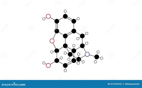 Morphine Molecule It Is A Pain Medication Of The Opiate Structural