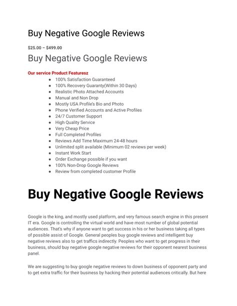 PPT Buy Negative Google Reviews PowerPoint Presentation Free